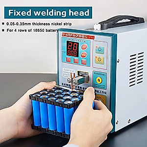RCBDBSM 3.2KW Battery Spot Welder, Pulse Welding Machine for 4 Rows of 18650 14500 Lithium Batteries Battery Pack Work, with Cooling System and Charging Testing Function
