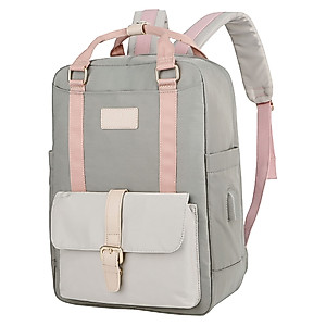 Nordace Eclat Smart Travel Backpack for Men & Women with USB Charging Port, Water Resistant - Light & Durable Laptop Backpack for Everyday, Hiking, Work - 15.6 Inch (Grey)