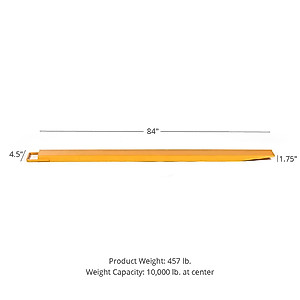 Titan Attachments Pallet Fork Extensions for Forklifts and Loaders, 72" x 4.5"