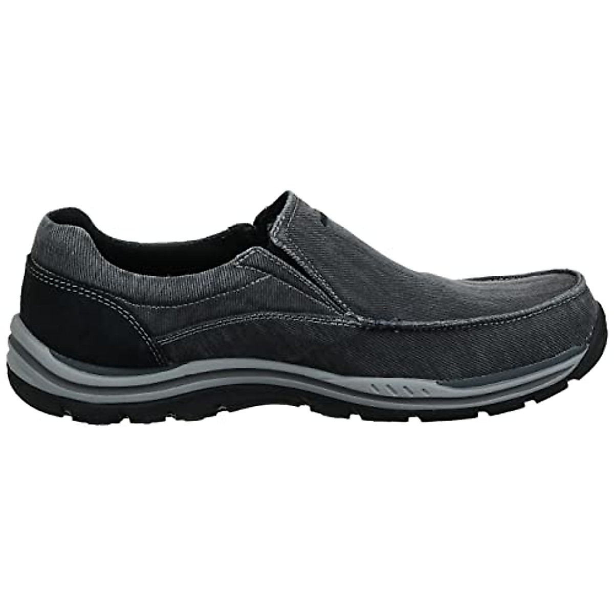Skechers mens Expected Avillo Moccasin, Black, 12 X-Wide US