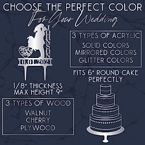 Personalized Infinity Symbol Mr & Mrs Wedding Cake Topper Customized Last Name To Be Cake topper | Solid Color Cake Toppers