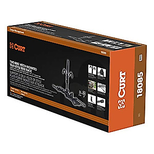 CURT 18087 Secure Locking Tray-Style Trailer Hitch Bike Rack Mount, Fits 2-Inch Receiver, 4 Bicycles