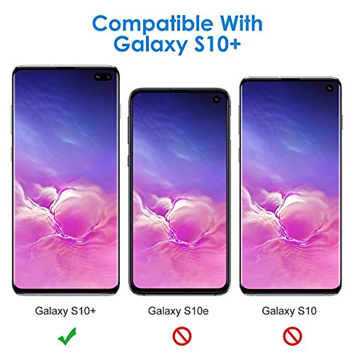 JETech Screen Protector for Samsung Galaxy S10 Plus S10+, TPU Ultra HD Film, Case Friendly, 2-Pack