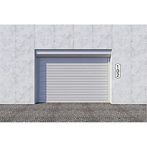 Vertical White and Black House Number, Address Plaque Outside Sign - Mailbox Numbers (10" x 3.5") Customized Sign for House, Store, Office, Outside, 911 Visibility Signage, (Vertical)