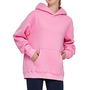 THE GYM PEOPLE Women's Oversized Hoodie Loose fit Soft Fleece Pullover Hooded Sweatshirt With Pockets Pink