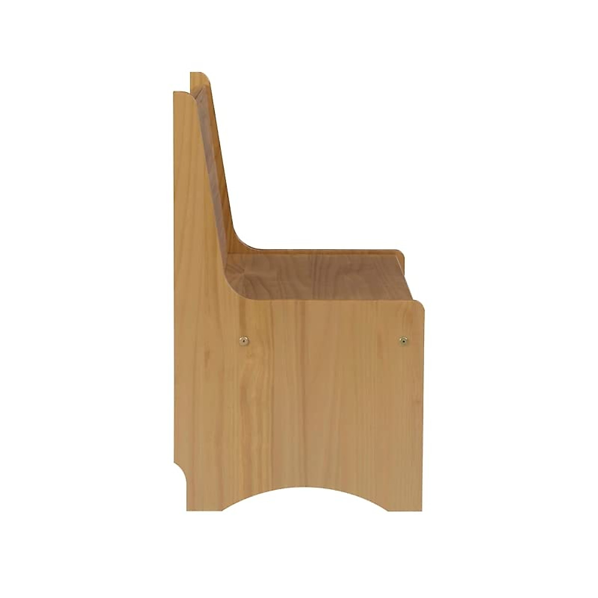 Linon Delk Pine Wood Small Back Rest Bench in Honey