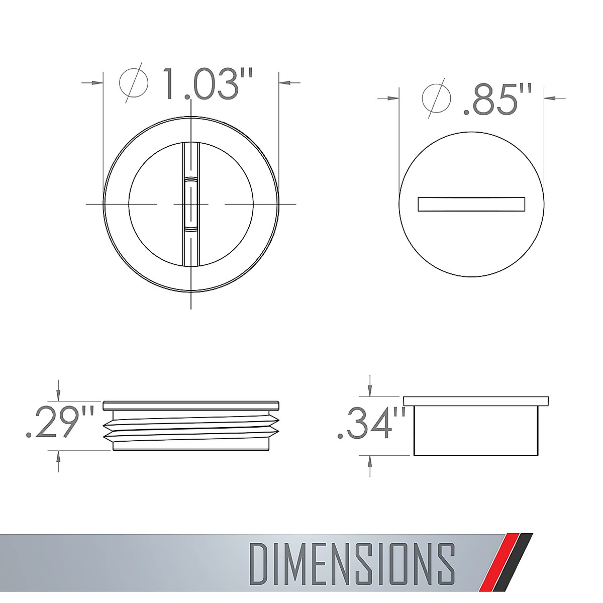BELL PCP47550WH Weatherproof Nonmetallic Closure Plug Assortment 1/2 in and Two 3/4 in, 4-Pack, White