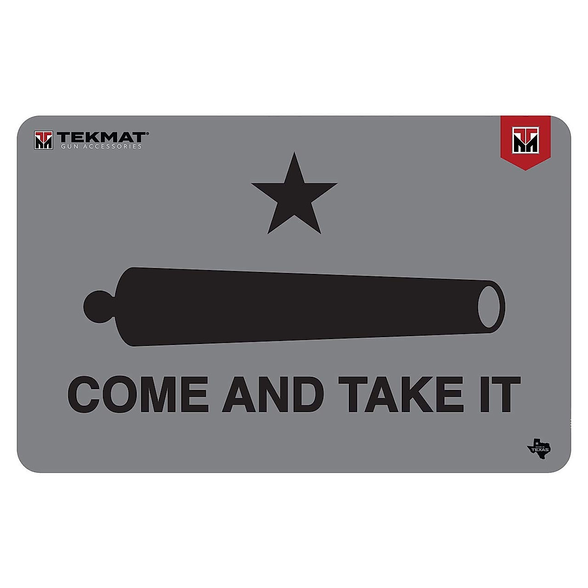 Tekmat "Come and Take It Cannon Mat 17"", Durable, Washable, Gun Cleaning Mat, Black