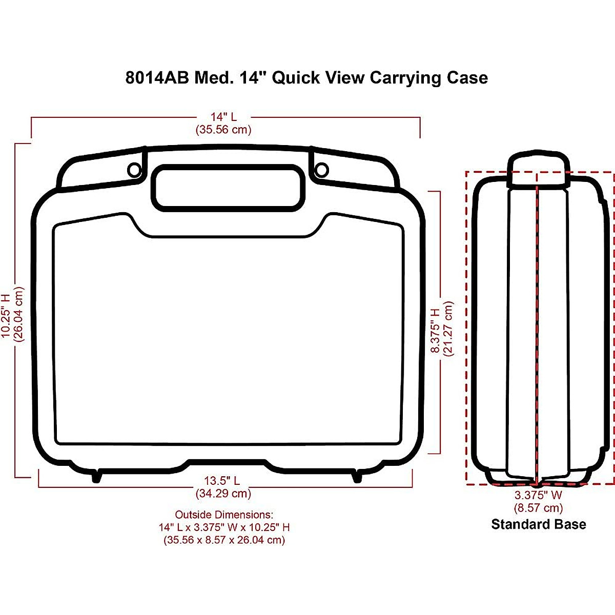 ArtBin 8014AB 14 Inch Quick View Carrying Case - 14 in. x 3.375 in. x 10.25 in., Lockable Art and Craft Supply Storage with Latches and Handles, Portable, Clear