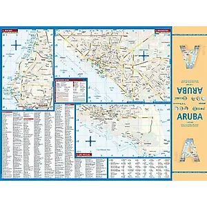 Laminated Aruba Map by Borch (English, Spanish, French, Italian and German Edition)