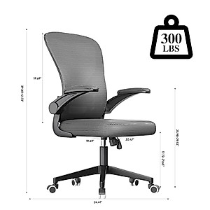 TJ HOMOFU Ergonomic Office Chair, Desk Chair，Home Office Swivel Task Chair with Adjustable Height, Lumbar Support and Backrest 90-120 Adjustable Computer Executive Desk Chair，Black
