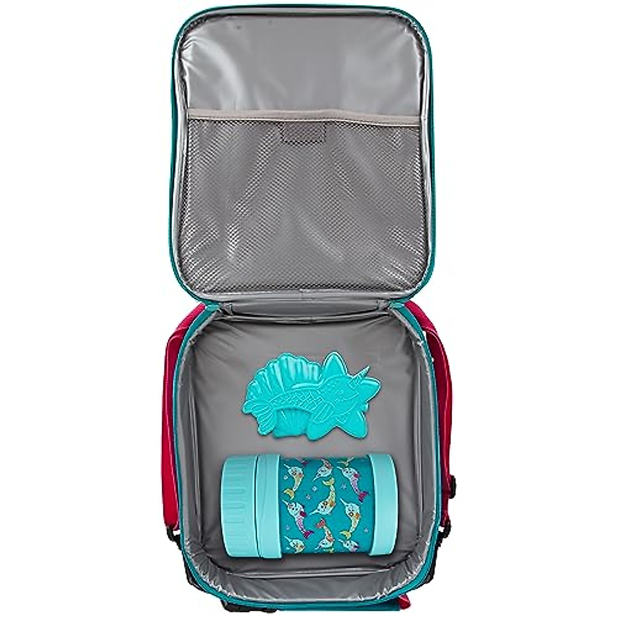 Kids Complete Lunch Box Tote Kit - Insulated Soft Bag Sleeve w Convertible Backpack Strap for Kids, 13oz Food Jar & Reusable Hard Ice Pack - Food Safe, Use w/ Bento Box or Stackable Nesting Containers