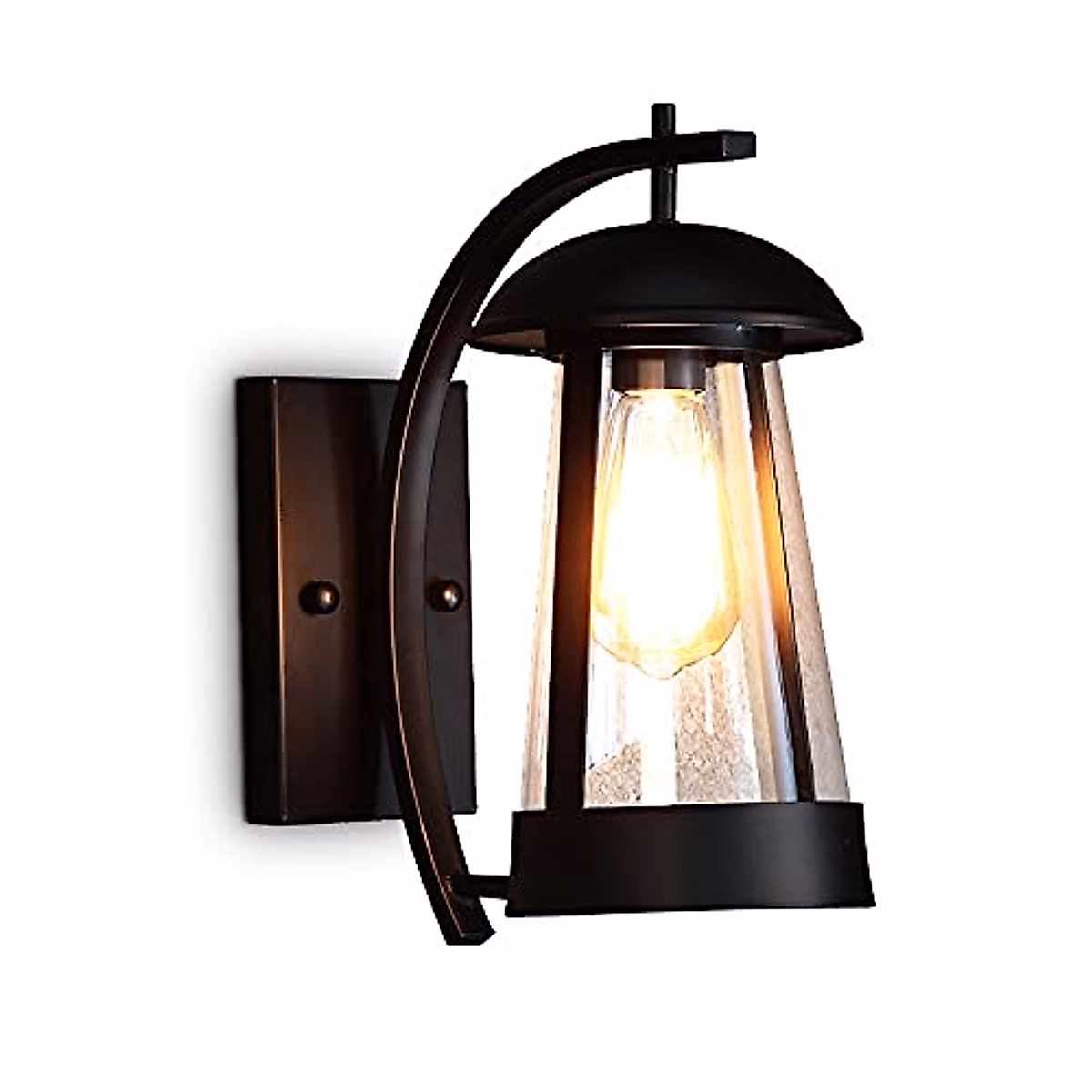 TONPOP Outdoor Lighting Fixture Wall Lamp Minimalist Creativity Wall Lighting Black High Temperature Baking Paint Sconce Wall Lights E27 Base for Doorway Balcony Staircase Courtyard