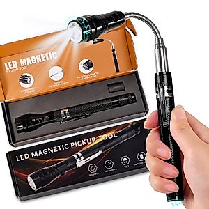 KUCHEY Valentines Day Gifts for Him Boyfriend Magnetic Flashlight Pickup Tool Dad Gifts Stocking Stuffers for Men Cool Magnet Telescoping Gadgets with LED for Mens Husband Christmas Gifts