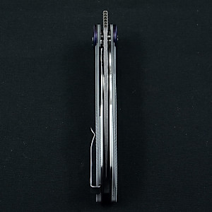 Y-START Flipper Front Open Pocket Knives D2 Satin Blade G10 Handle LK5024 (BLACK&WHITE)