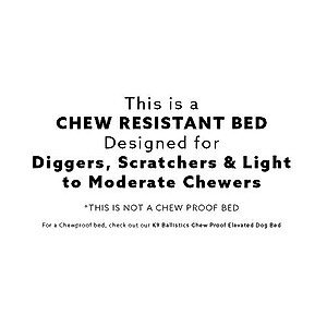 K9 Ballistics Tough Orthopedic Dog Bed X-Large Nearly Indestructible & Chew Proof, Washable Ortho Pillow for Chewing Puppy - for X-Large Dogs 54"x38", Blue