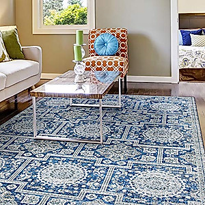 Couristan Pasha Sari Area Rug, 8' x 10', Sapphire Blue