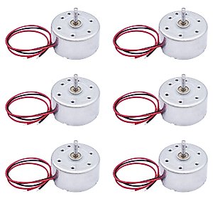 weideer 6Pcs DC 3V Mini Generator Motors 7000RPM Electric Motor with Wire for DIY Toys Wind Turbine Generator K-023