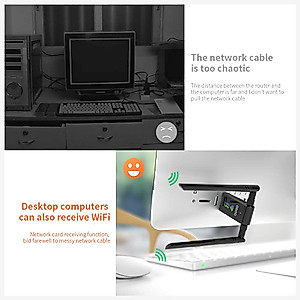 WiFi Adapter 1750mbps,QGOO Wireless USB Adapter Dual Band 2.4GHz/450Mbps 5GHz/1300Mbps High Gain 5dBi Antennas USB 3.0 Wireless Network Adapter for Desktop Laptop PC Windows XP/7/8/8.1/10/11