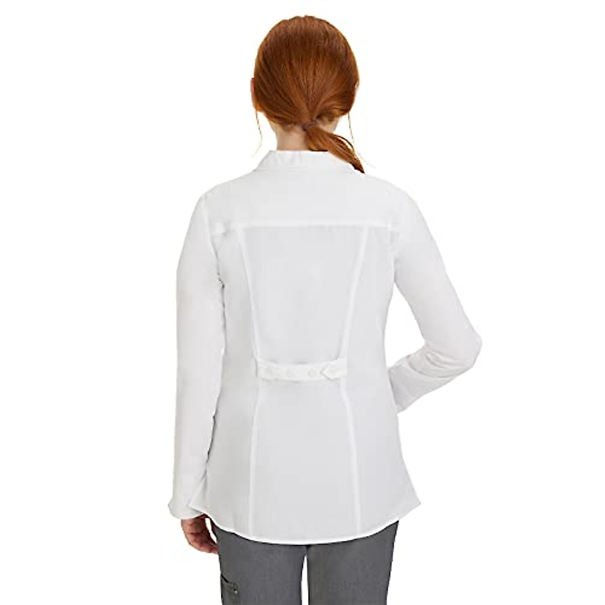 Healing Hands Womens Lab Coat 4 Pocket Full Sleeve Mid length 5064 Felicity The White Coat Minimalist Collection White XL