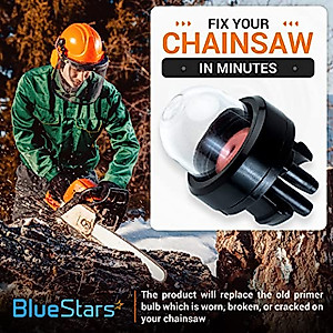 BlueStars 6 Pcs 530047721 503936601 188-512 Primer Bulb - for 2-Cycle Small Engine Poulan PP136 PP136E PP330 Echo Chainsaw Ryobi BP42 Homelite Bolens String Trimmer Leaf Blower 125B 125BX 125BVX