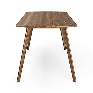 Flats & Castles Wesley Mid-Century Modern Rectangular Dining Table 60" (Rose Oak)