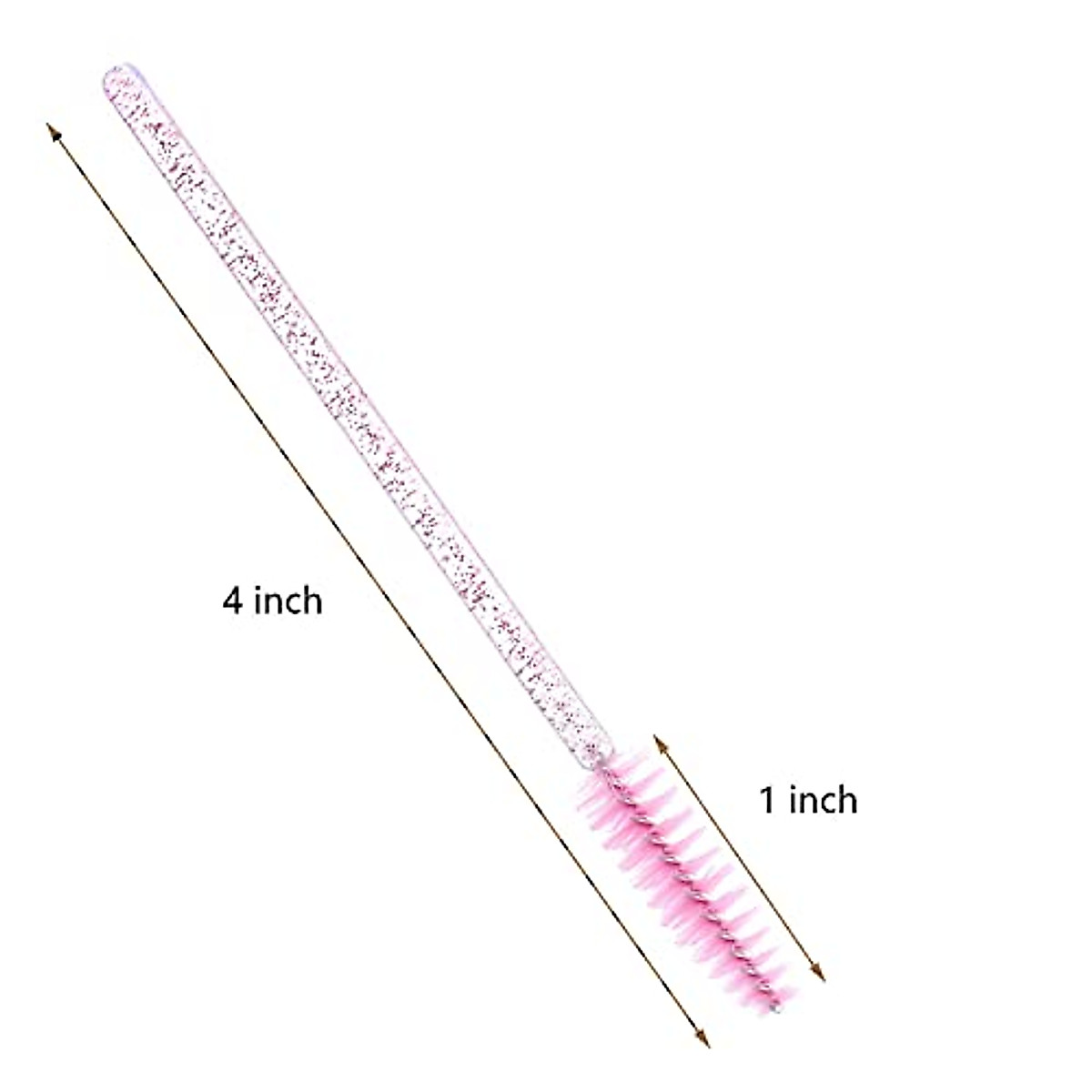 ZYIGYI 300 Pcs Disposable Mascara Wands, Pink Spoolies Eyelash/Eyebrow Brush for Eye Lash Extension