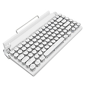 RTLR Mechanical Keyboard, 83 Keys Waterproof Gaming Keyboard Knob Control for Phone (White)