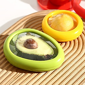 Growlove 4PC Silicone Fruit and Vegetable Storage Containers Set for Fridge Avocado Saver and Tomato Holder for Fresh Produce Preservation Ideal for Garlic, Onions, Lemons