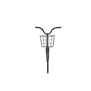 Creative Co-op DA6000 Iron Bike Shape Wall Decor with Basket, Rust