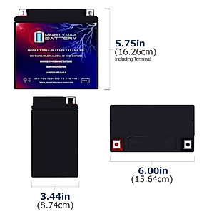 Mighty Max Battery YTX14-BS Replacement Battery for HONDA VTX1300 CRS 03-09