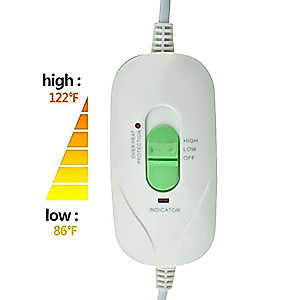 Littledropet Rabbit Guinea Pig Heating Pad for Pet,Winter Warm Squirrel Hedgehog Chinchilla Bed Mat,Small Animal Heated Bed with Chew Resistant Cord (Dia 12inch, Blue)