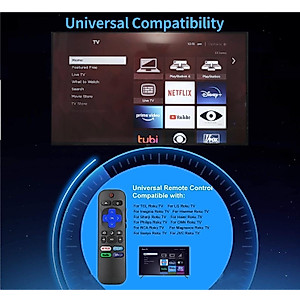Rupmmehon (Pack of 2) Replacement Remote Control Universal for Roku TV/for Hisense/Element/TCL/Sharp/Onn/Philips/Hitachi/JVC Roku Series Smart TVs