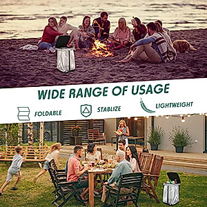 Vicenpal 2 Pcs Portable Garbage Bag Holder Collapsible Trash Can Expandable Outdoor Waste Bins Camping Accessories for Indoor Outdoor RV Picnic Kitchen Home Use, Black