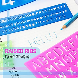 Mr. Pen Letters and Numbers Alphabet Templates, Letter Stencils, Pack of 5