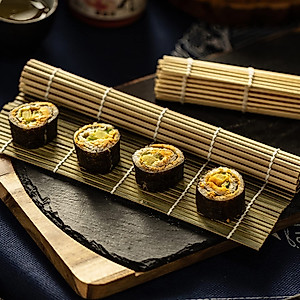 Premium Sushi Making Kit for Home, Sushi Rice Mold Sushi Roller Tools for Beginners, with Bamboo Mats, Sushi Bazooka, Temaki Sushi Mold 21 in 1