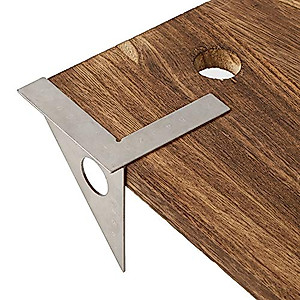 Square Layout Miter Triangular Ruler, Stainless Steel 90° 45° Mitre Angle Measuring Template Tool Carpenter's Layout Ruler Gauge