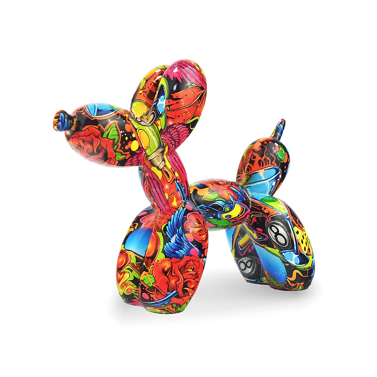 FLJZCZM Balloon Dog Sculptures Animal Statues Home Decor Collectible Figurines Indoor Outdoor Garden Decorative Funny Craft Christmas Birthday for Office (Red)