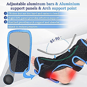 MMPANG Plantar Fasciitis Night Splint, Plantar Fasciitis Brace, Adjustable Elastic Night Splint for Plantar Fasciitis, Heel, Ankle, Arch Foot Pain, Achilles Tendonitis