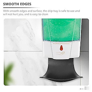 Alipis 6 Pcs soap Dispenser Tray Wall Mount Foam drip Tray Hand Gel Dispenser Bracket Plastic Tray Automatic soap Dispenser Electric Dispenser Catch Tray Liquid soap Splitter Filter abs