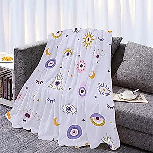 Evil Eye Pattern Throw Blanket Super Soft Fuzzy Plush Fluffy Blanket for Gifts,Bedding Quilt Home Decor for Couch Sofa Bed All Season,30"x40" for Pets