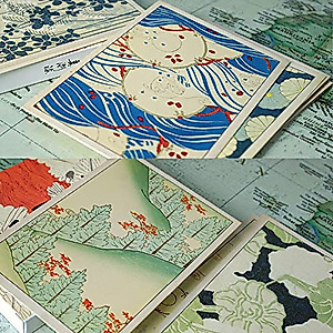 Vintage Art Postcards set of 30 Post card of Japanese Artist Korin Furuya Art Sea variety pack Famous Painting Scenery,4 x 6 Inches