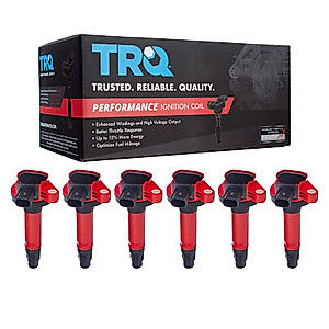 TRQ Performance 6 Piece Premium High Performance Ignition Coil Kit Set for Ford/Lincoln / V6 3.5L Turbo Models Only