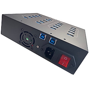 UHPPOTE A-213 Industrial Grade USB 3.0 Hub 20 Port High Speed Data Transfer