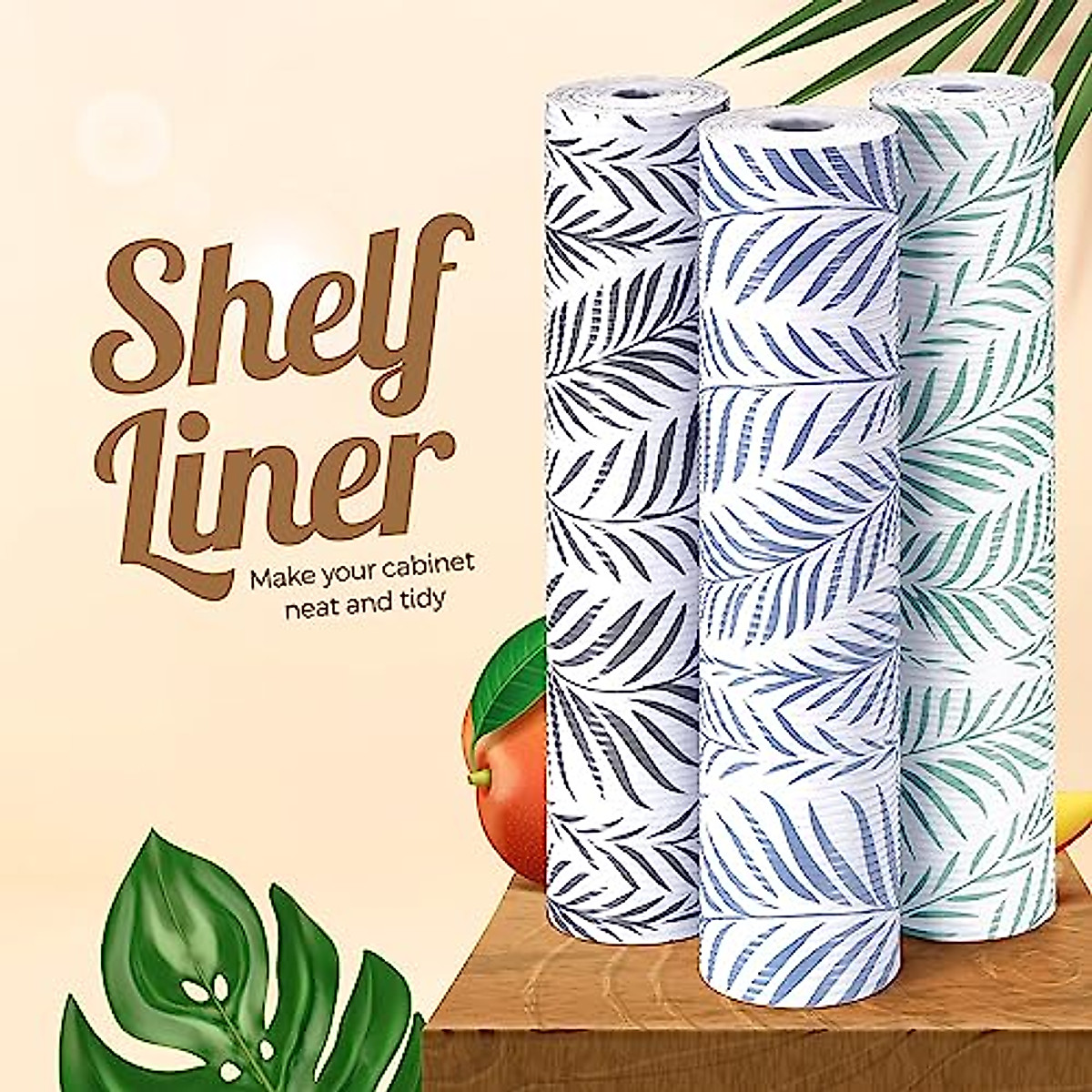 Jersow Cabinet Liner Non Adhesive Shelf Liner 12" X 240", Waterproof Cabinet Drawer Liner, for Kitchen Cabinets/Refrigerator/Wire Shelving/Bathroom/Pantry-Heavy Duty, Easy to Trim, Durable(Grey)