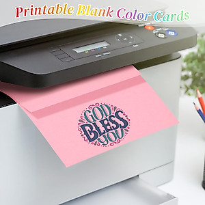 Yeaqee 200 Pack Blank Cards with Envelopes and Stickers Thank You Note Cards Self Adhesive Envelopes Blank Greeting Cards Small Envelopes Stationary Set Card Making(Rainbow Colors)