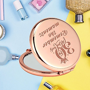 KEYCHIN 30th Birthday Pocket Mirror Happy 30 Year Old Birthday Gifts Remember The Moments 30th Compact Mirror for Sister Wife Friend Coworker (30th-RG)