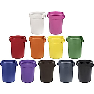 Carlisle FoodService Products CFS 34103223 Bronco Round Waste Container Only, 32 Gallon, Gray