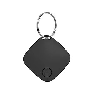 Portable Tracker Wireless Bluetooth 5.0 Smart Anti-Loss Real-Time Mini-Tracking Locator Item Detector Device for Pets, Keys, Wallets, Small Items (Black)