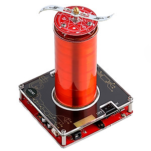 JZENT Bluetooth Music Tesla Coil PLLSSTC Desktop Toy Plasma Loudspeaker Arc Generator Wireless Transmission Teaching Demonstration Experiment Model JE-13